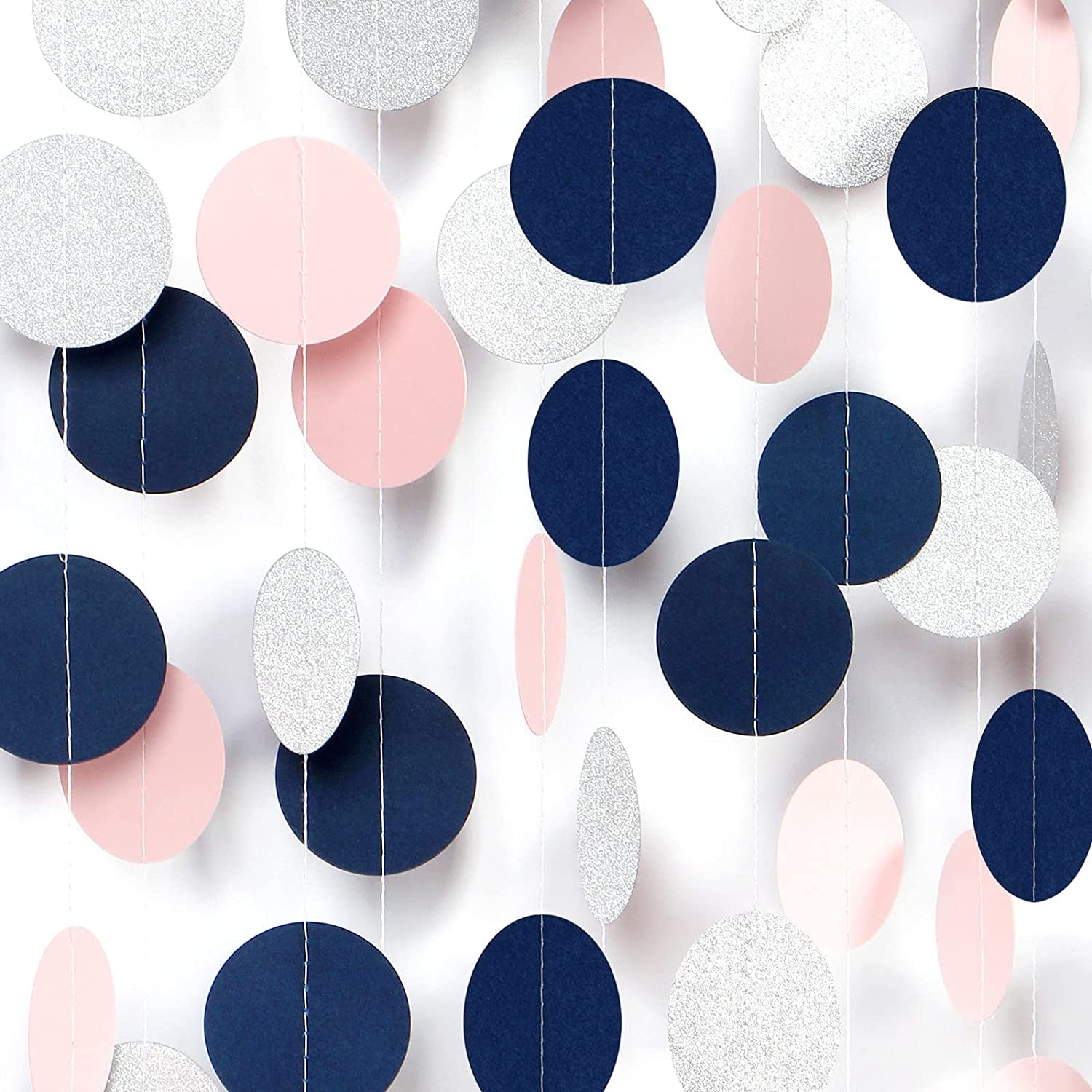 52FT Circle Dots Garland Dot Hanging Paper Streamer for Birthday ...