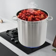 52L Large Stock Pot Restaurant Kitchen Soup Pot Cooking with Lid ...