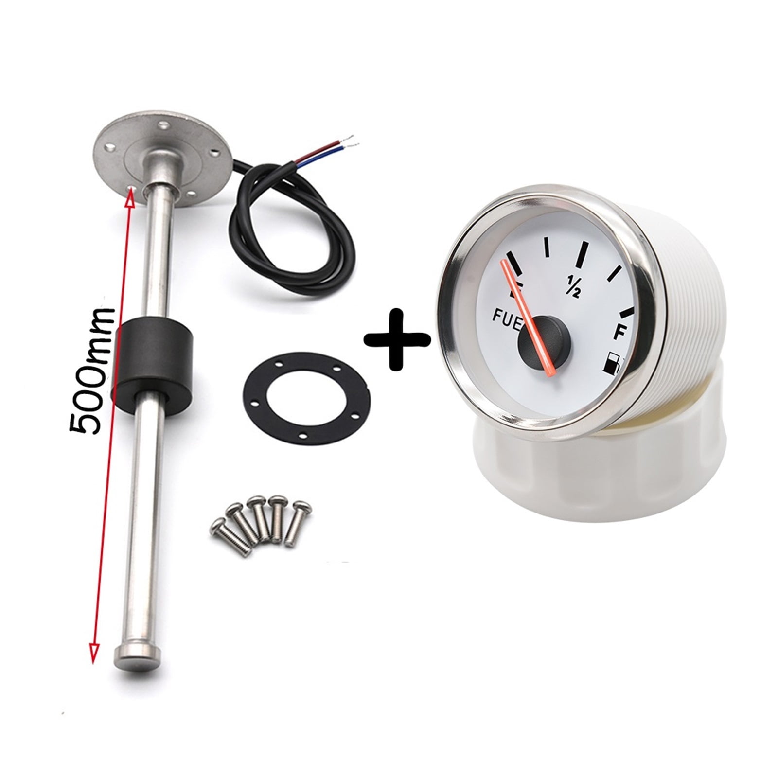 52MM Fuel Level Gauge With Fuel Level Sensor 100MM 125MM 150MM 200MM 250MM 400MM 0-190ohm Oil ...