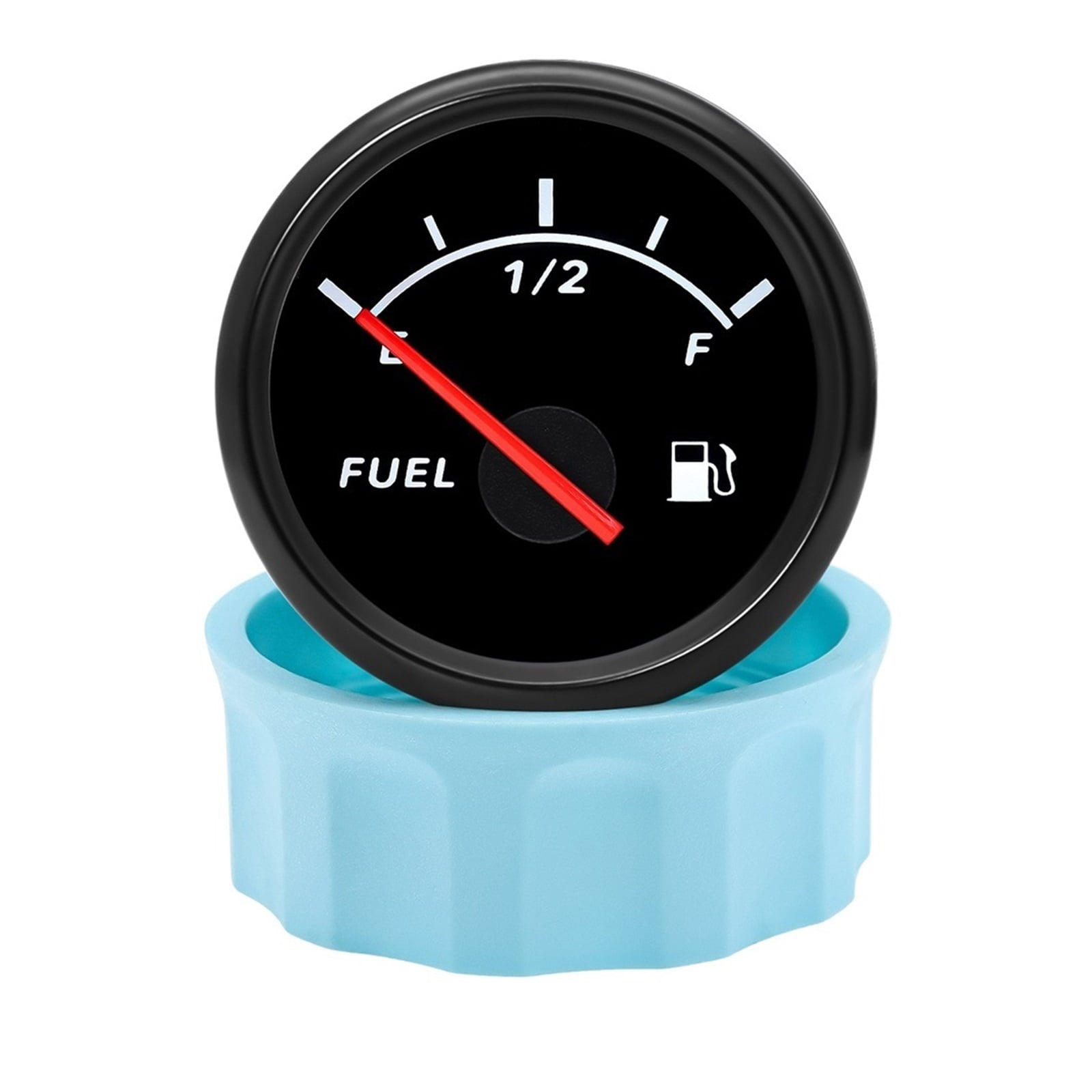 52MM Fuel Level Gauge With Red Backlight 0-190 Ohm Oil Tank Level Meter ...