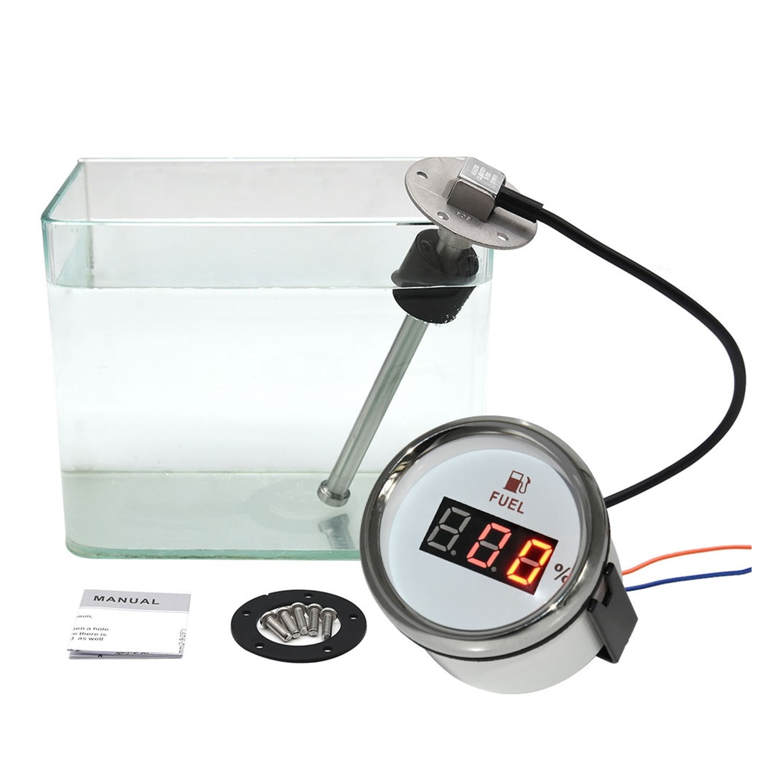 52MM Fuel Level Gauge With Red Backlight 100MM 125MM 150MM 200MM 250MM ...
