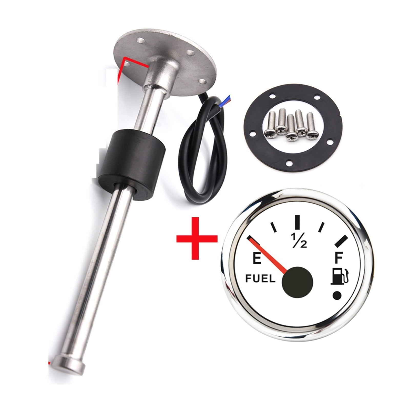 52MM Gauge Fuel Level Gauge 0-190ohm/240ohm-33ohm Fuel Tank Level ...