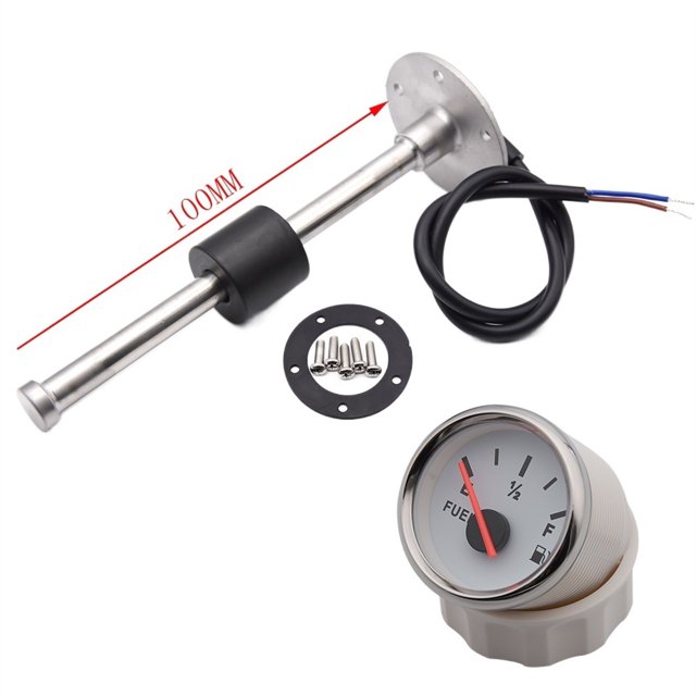 52MM Gauge Fuel Level Gauge 0-190Ohm Oil Tank Level Indicator Meter With Water Fuel Level Sensor ...