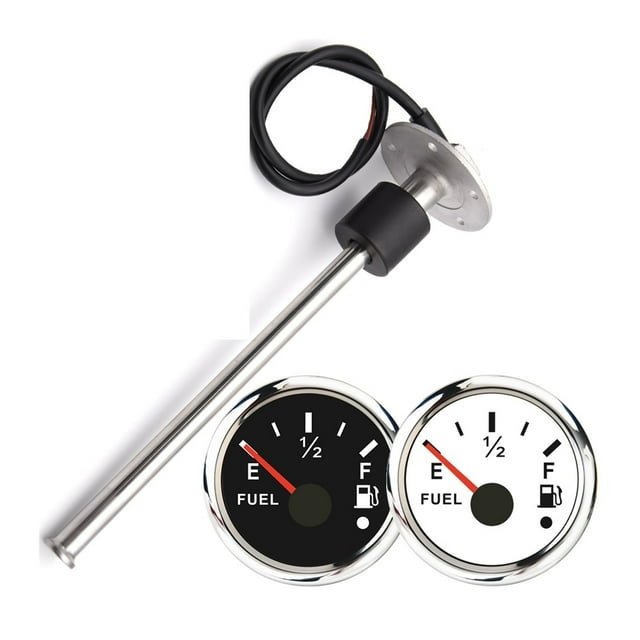 52MM Gauge Fuel Level Gauge 0-190ohm/240ohm-33ohm Fuel Tank Level Indicator Meter With Fuel ...