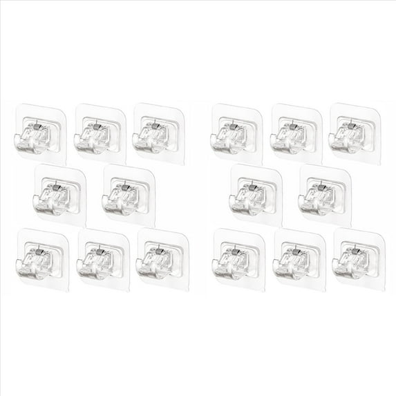 52PCS Curtain Rods No Drill Rod Brackets Hooks Nail Free Adjustable ...