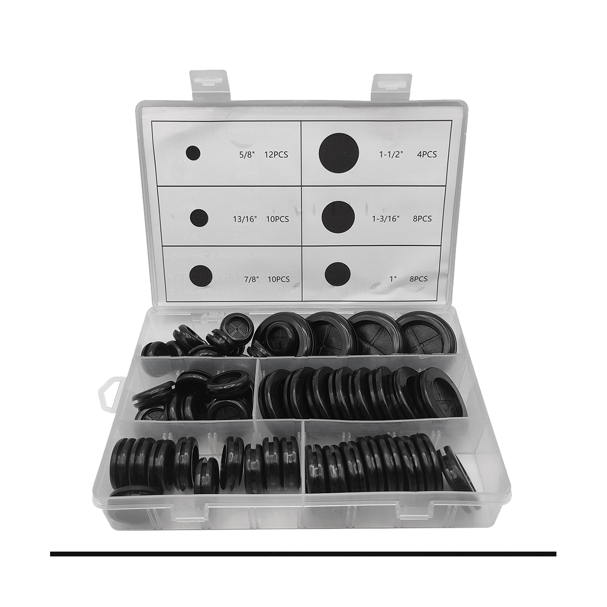 52Pcs 6 Sizes Rubber Grommets for Wiring,Rubber Grommet Kit,Double ...