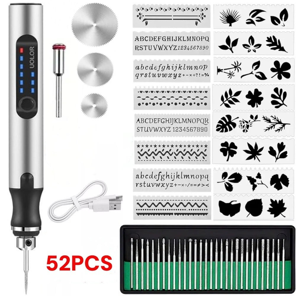 "Maystar 52Pcs Electric Engraving Pen Kit, Mini Engraver Tool for Metal ...