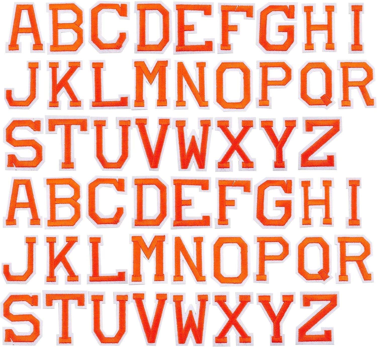 52Pcs Iron on Letter Patches A-Z Alphabet Applique Patches with Ironed ...