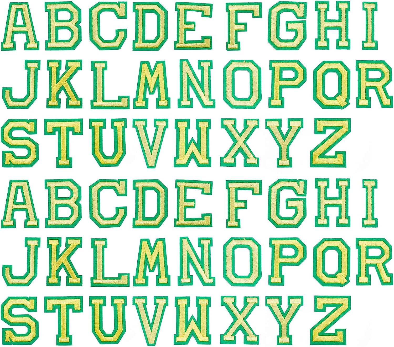 52Pcs Iron on Letter Patches A-Z Alphabet Applique Patches with Ironed ...