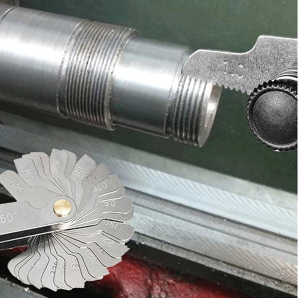 52Pcs Stainless Steel Thread Gauge 55/60 Degree Metric Inch Thread ...