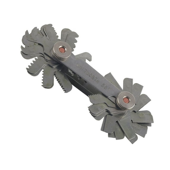 52Pcs Stainless Thread Plug Gage 60 and 55 Degree Screw Pitch Measuring ...