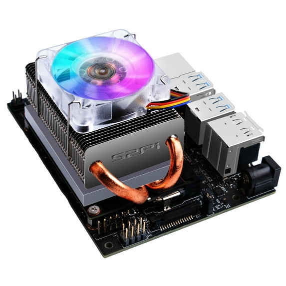 52Pi 5V PWM Low-Profile CPU Cooler for Jetson Nano,Horizontal Radiator ...