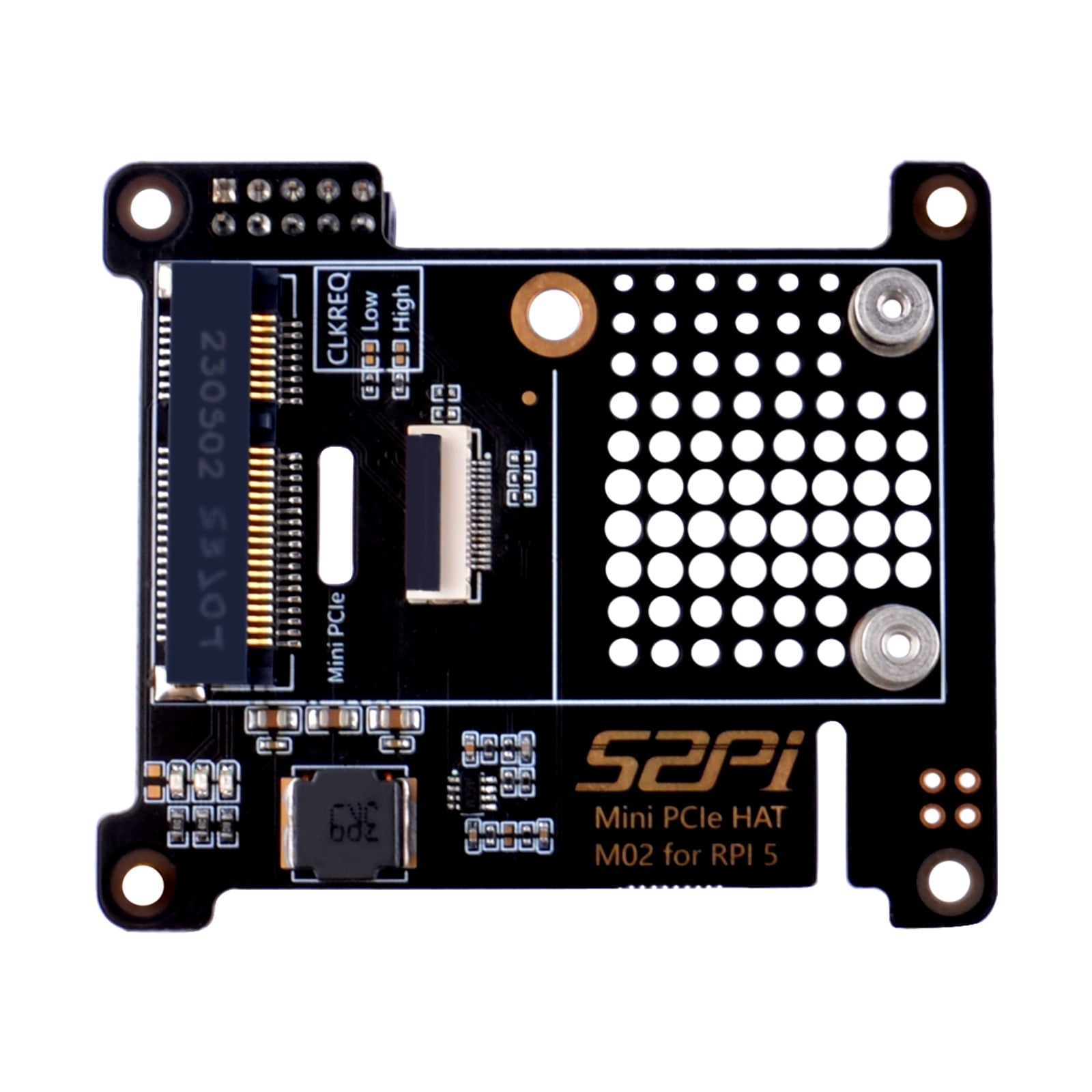 52Pi PCIe Express to Mini PCIe HAT M02 for Raspberry Pi 5, Support Mini ...