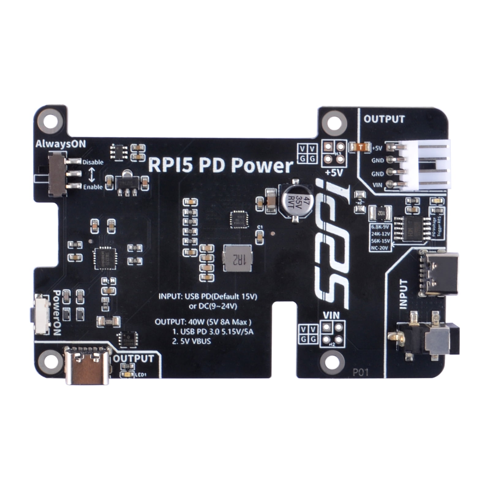 52Pi PD Power Expansion Board for Raspberry Pi 5 8GB 4GB - Walmart.com