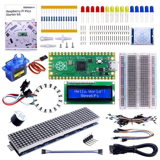 52Pi Raspberry Pi Pico Basic Starter Kit with Raspberry Pi Pico ...
