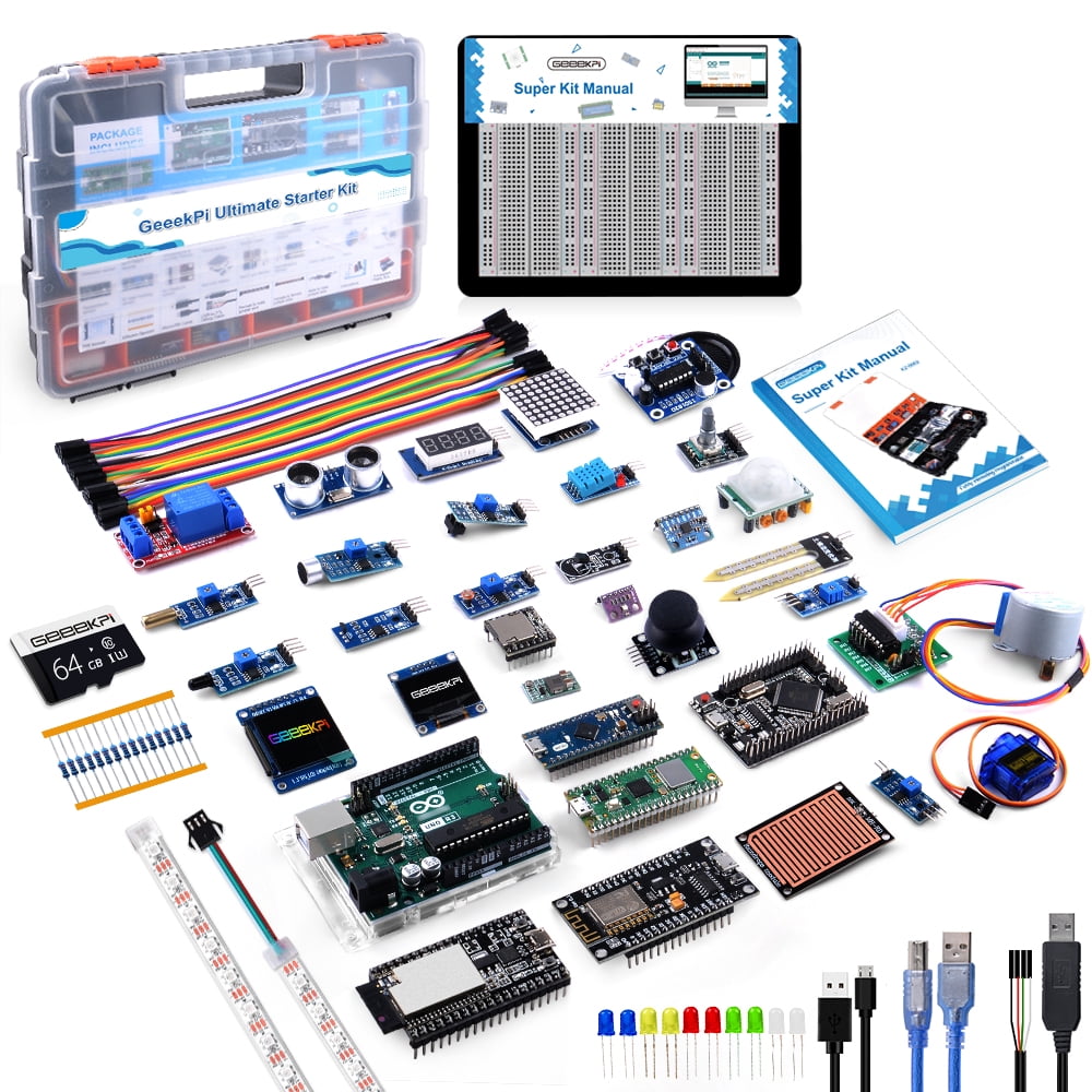 52Pi Ultimate Starter Kit Comes with Raspberry Pi Pico w, Sensor Board Module for Raspberry Pi ...
