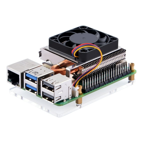 52Pi Ultra Thin ICE Tower Cooler for Raspberry Pi 5, Aluminum Heatsink ...