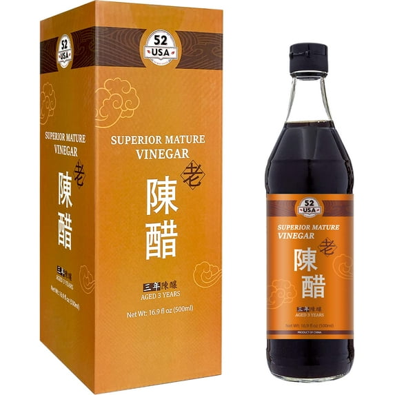 52USA Chinese Black Vinegar, BDF32 3 Years Mature Aged Black Rice Vinegar, Chinkiang Vinegar ...