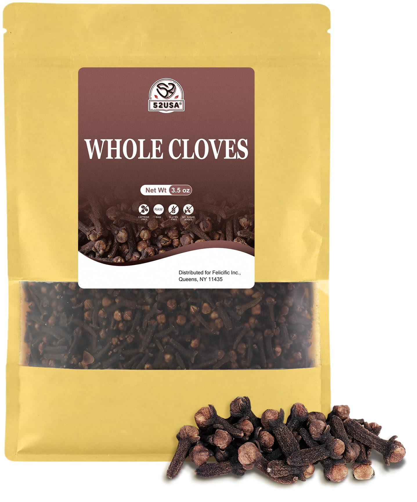 52USA Cloves Whole 3.5 oz (Pack AIS1 of 1), Great for Food, Tea, Baking ...