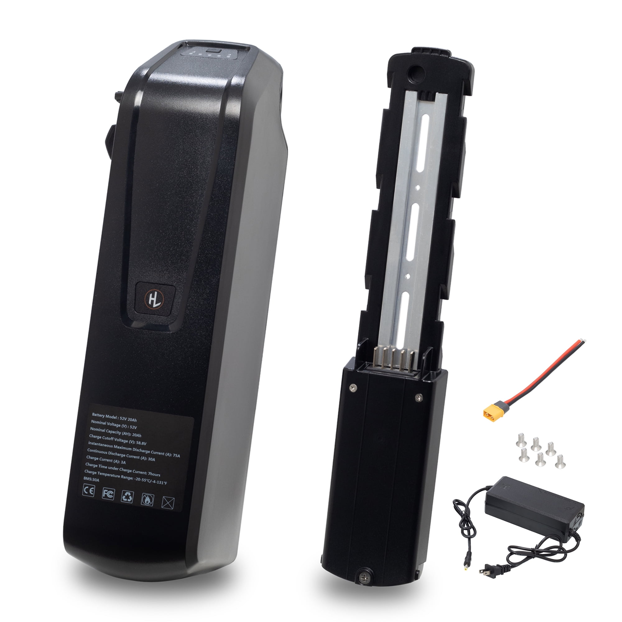 52V 20AH Ebike Lithium Battery for 750W-2000W Adult Electric Bicycle ...