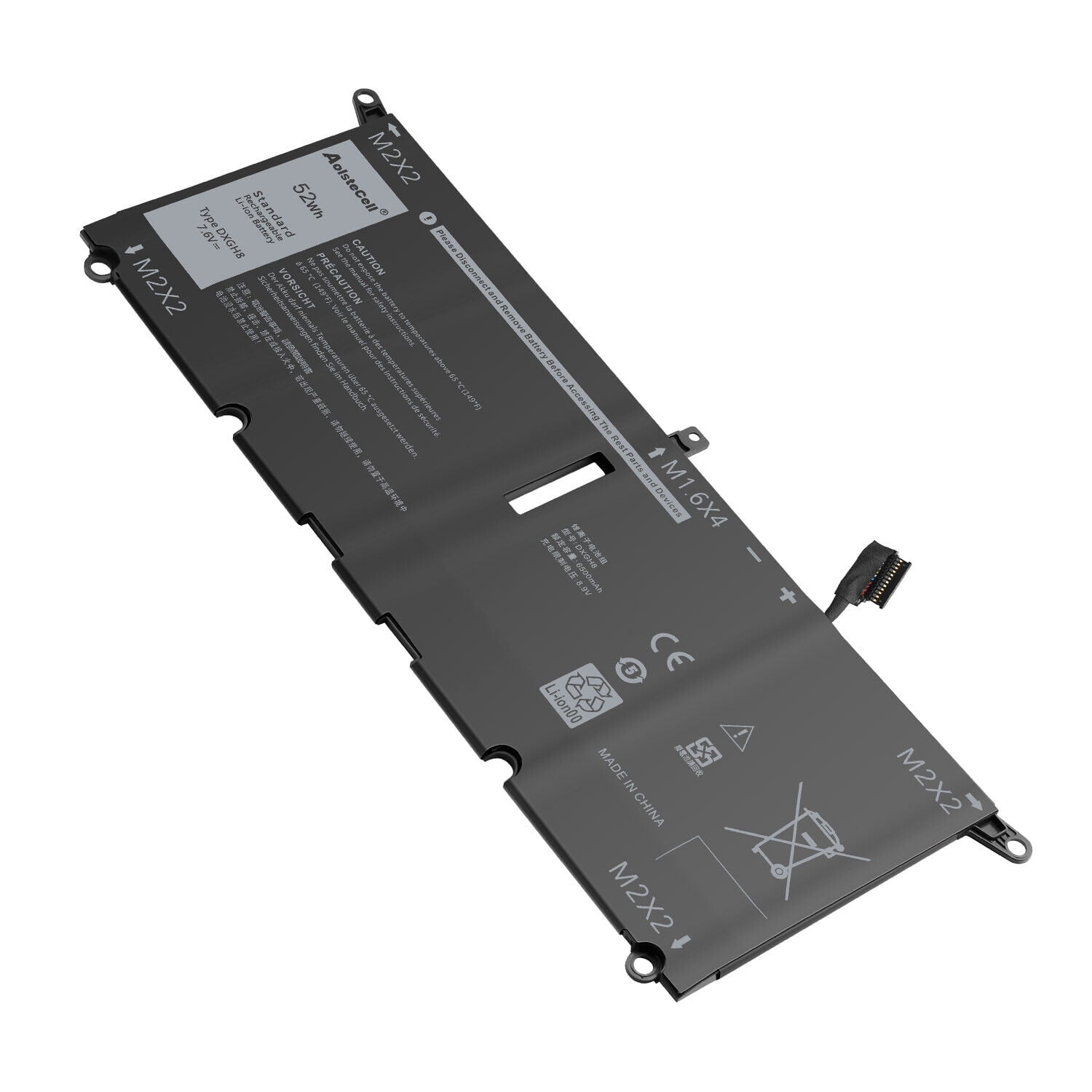52Wh DXGH8 Battery For Dell XPS 13 9370 13 9380 Inspiron 5390 5391 7390 ...