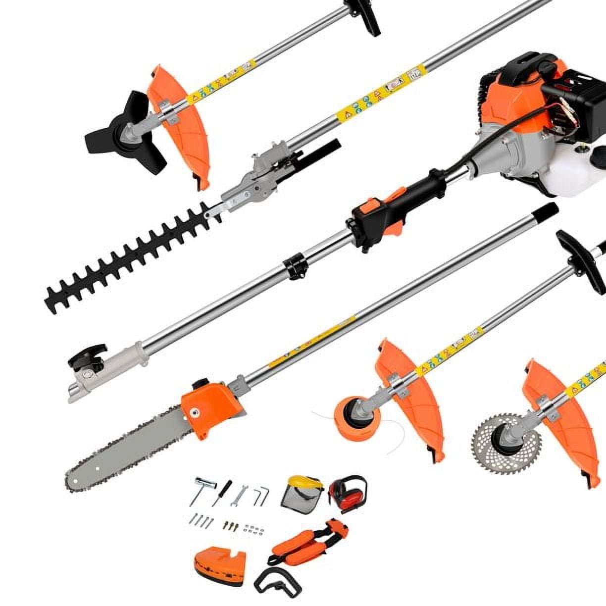 52cc 5 In 1 Petrol Hedge T-rimmer Chainsaw Brush Cutter Pole Saw ...