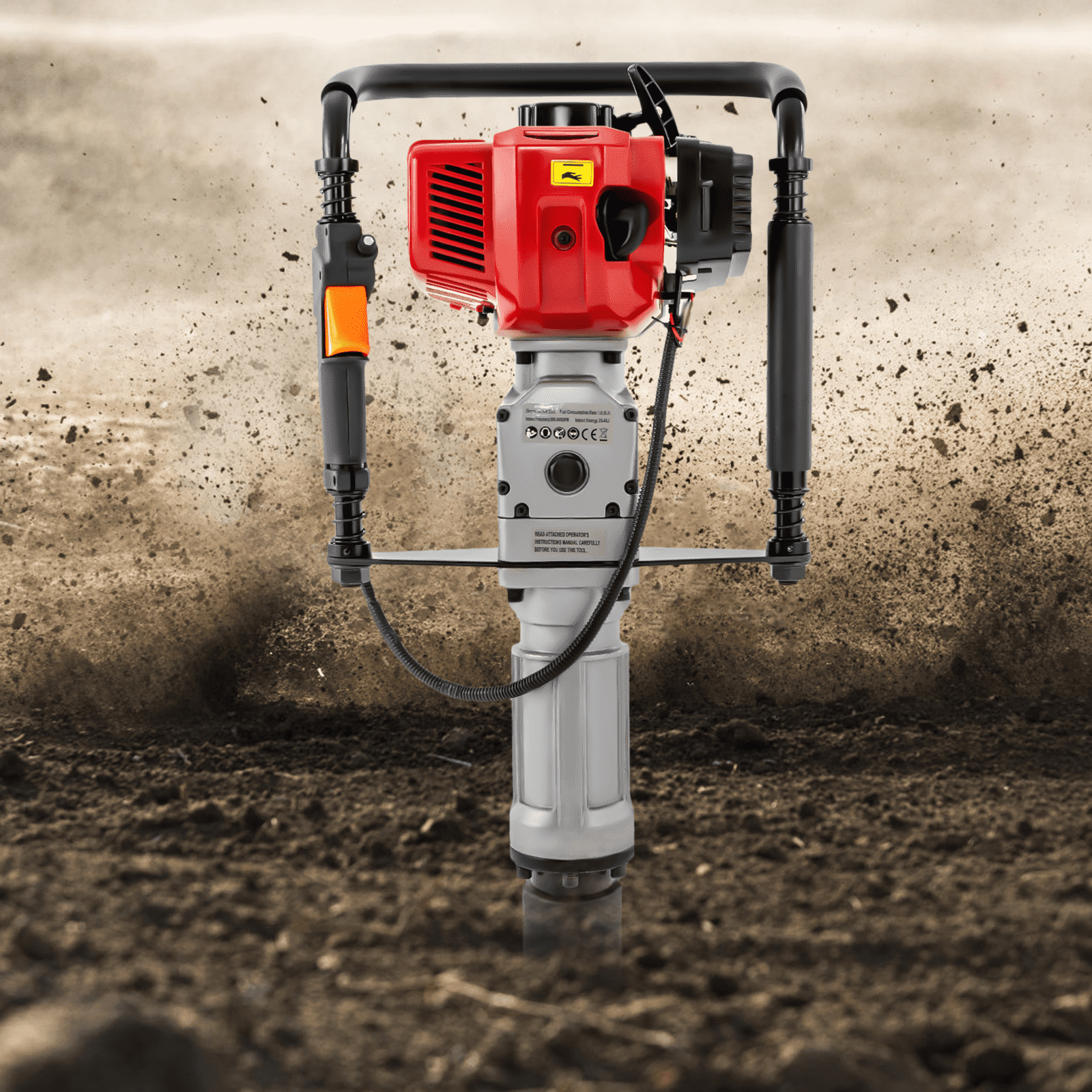 52cc Gas Powered Pile Driver,2 Stroke Gasoline Engine Pile Driver Air ...
