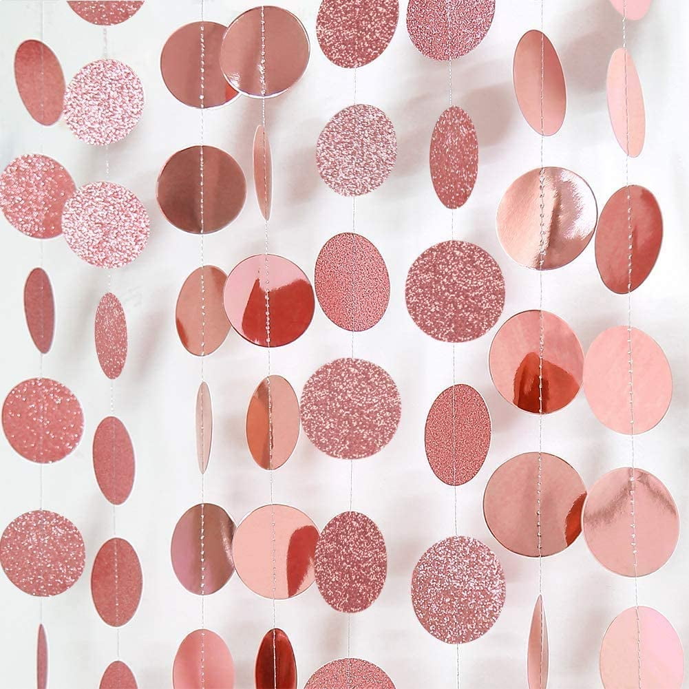 52ft Glitter Paper Circle Dots Garland Party Streamers, Bunting ...