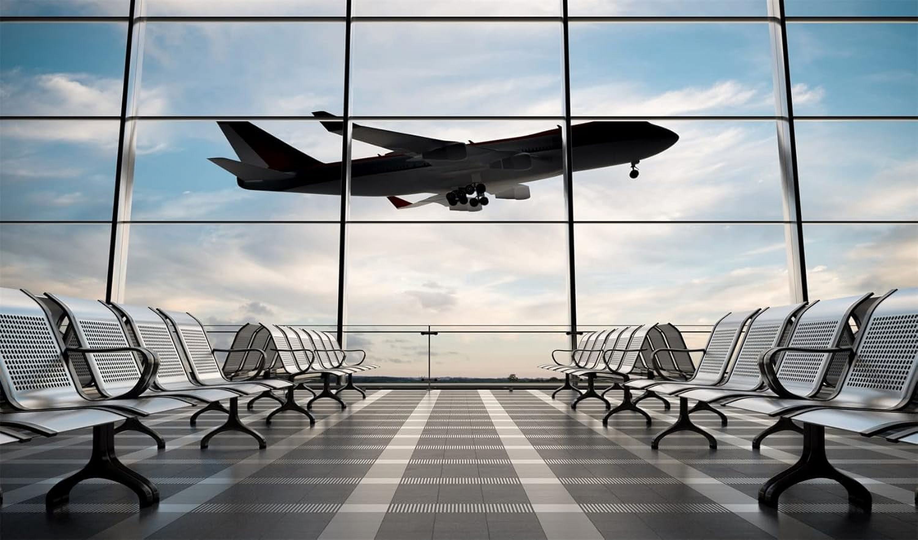 52in*60in Durable Airport Backdrop Fabric No Wrinkles Airplane ...
