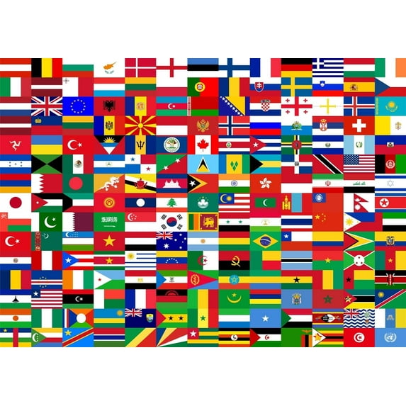 52in*60in Fabric Country Flags Backdrop Polyester World Banner ...