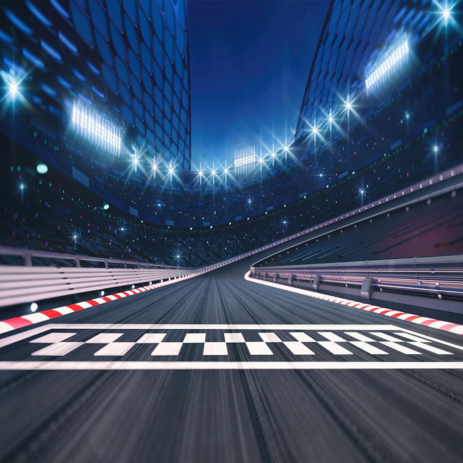52in*60in Fabric Finish Line Race Track Backdrop Racing Car Racetrack ...
