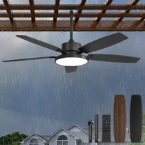 Lokivas 52in Industrial Ceiling Fan with LED Light, Remote & APP ...