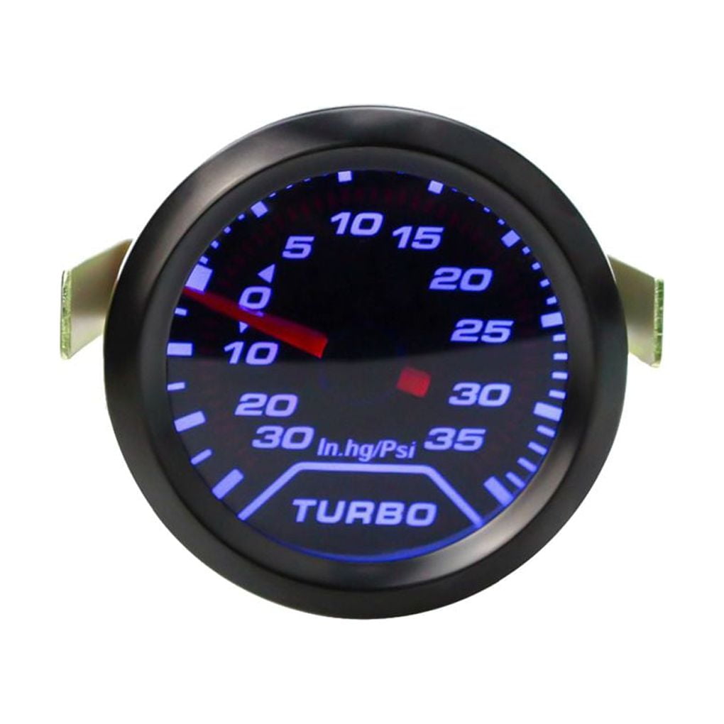 52mm 12V Blue Light Car Turbo Press Gauge Meter Turbo Boost Gauge ...