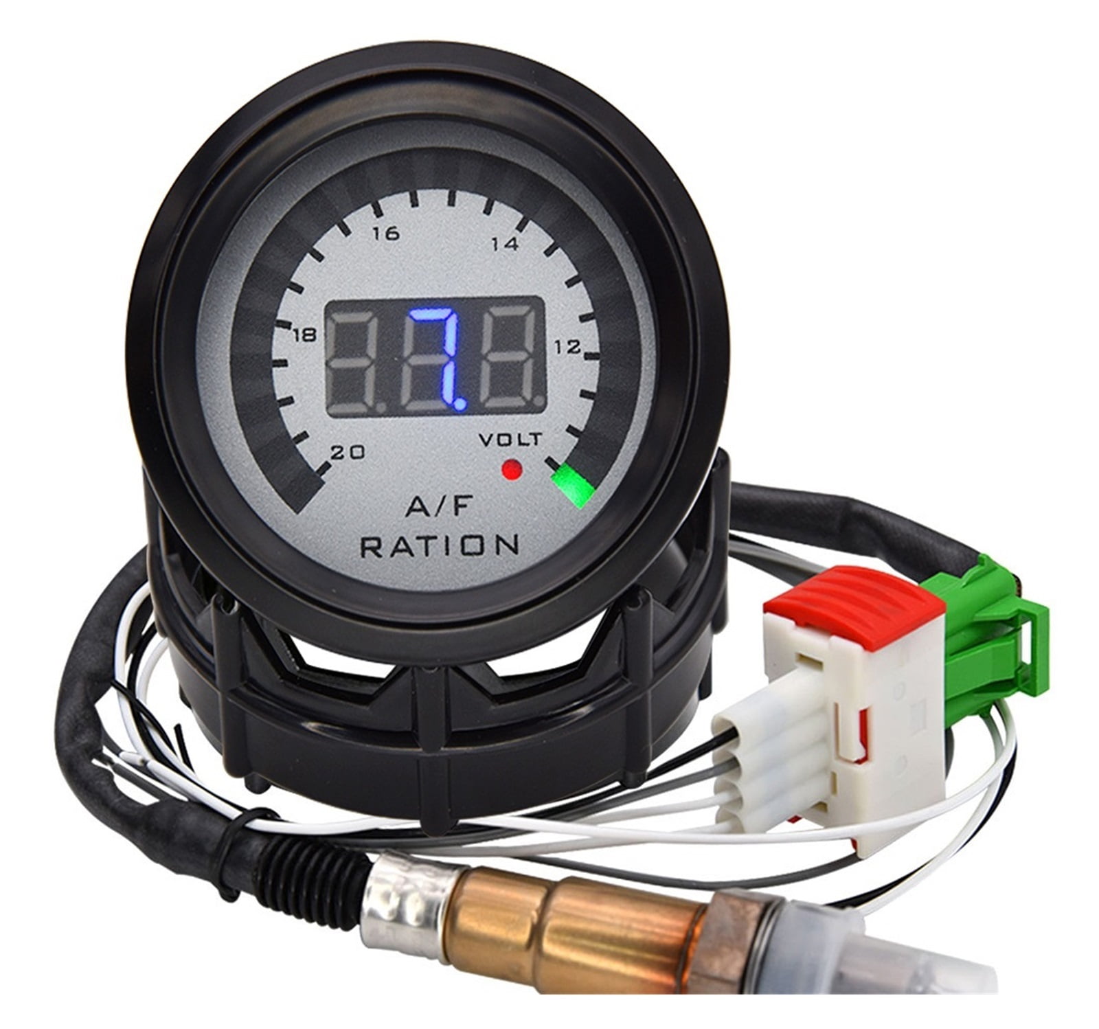 52mm Air Fuel Ratio Gauge LED Digital Display Narrowband O2 Oxygen ...