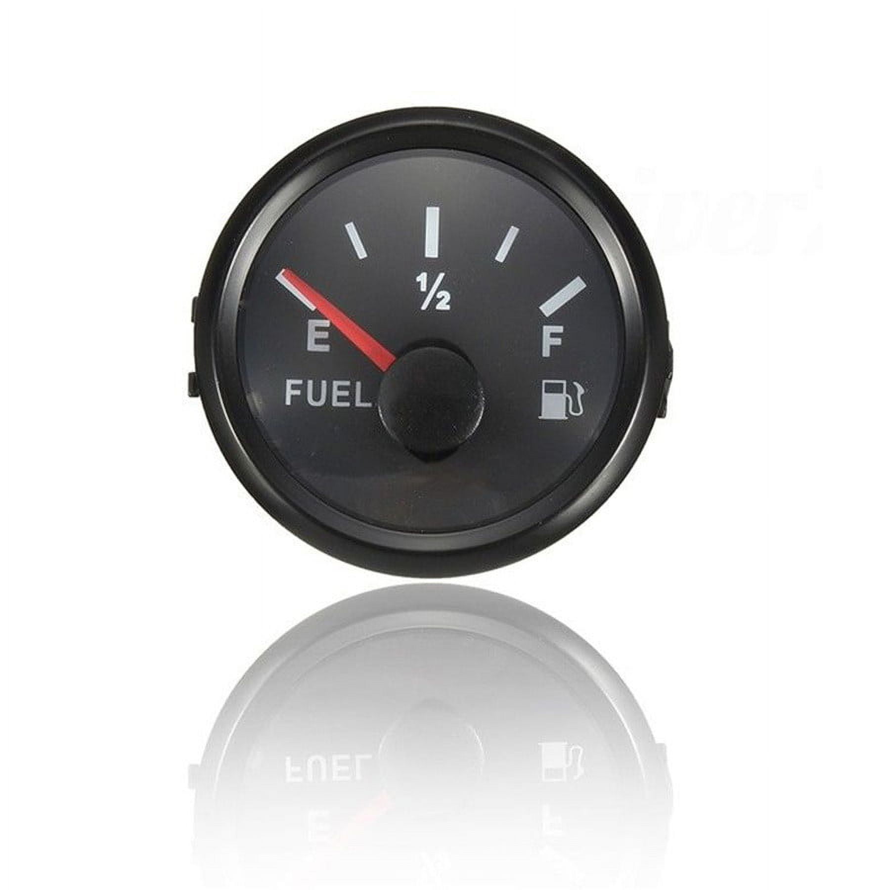 52mm Car Boat Fuel Level Gauge Trim Tank Indicator Black Shell 12-24V ...