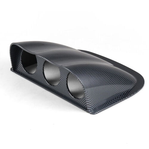 52mm Car Carbon Fiber Triple Dash Gauge Meter Pod 3 Hole Dashboard ...