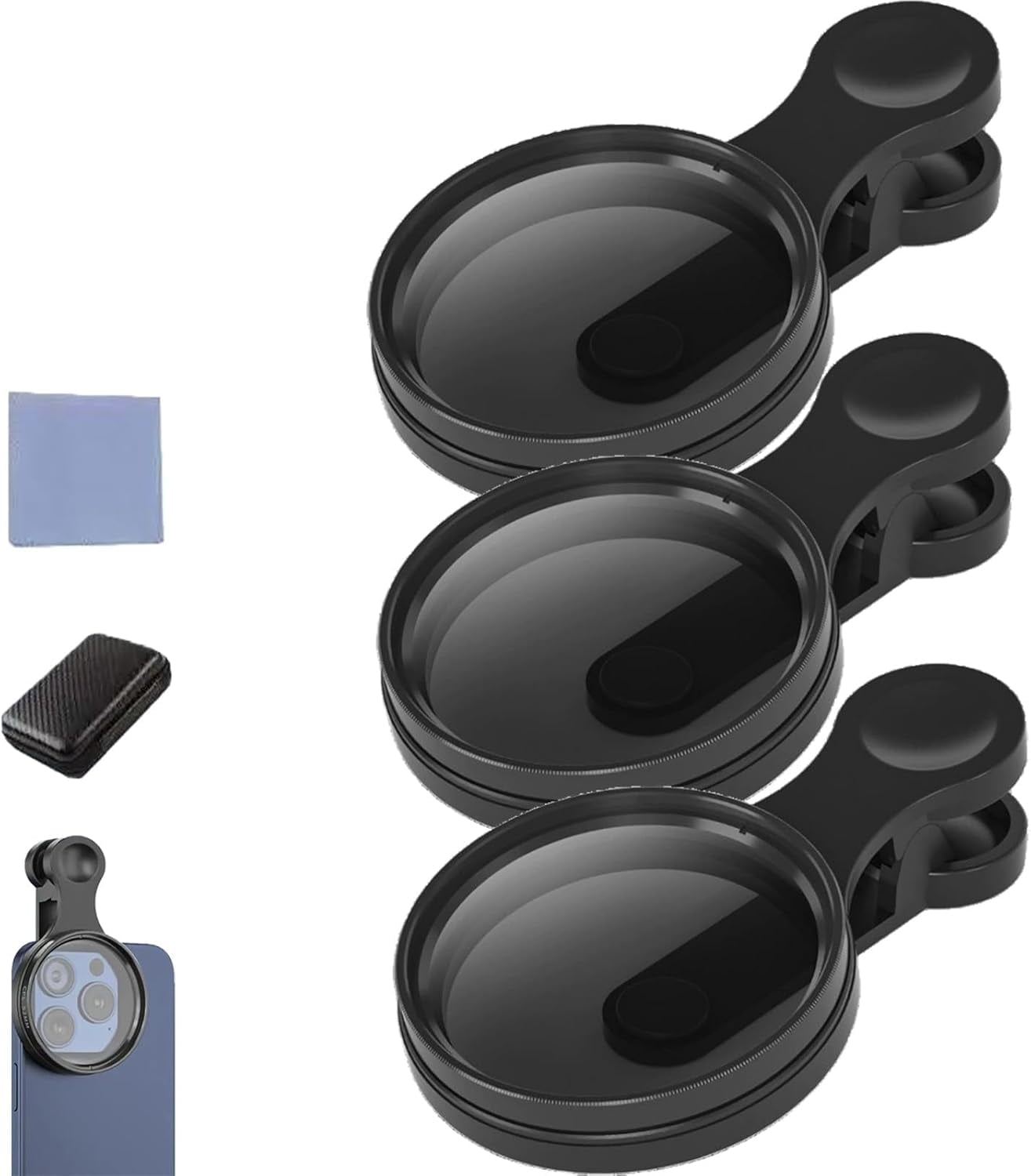52mm Clip-0n Cpl Phone Cameralens Filter Kit, Circular Polarizer ...