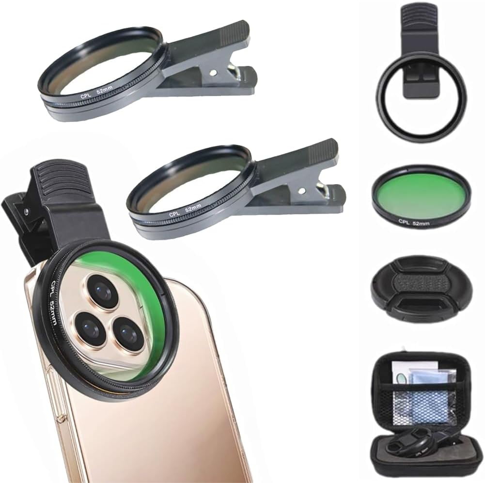 52mm Clip-0n Cpl Phone Cameralens Filter Kit, Circular ...