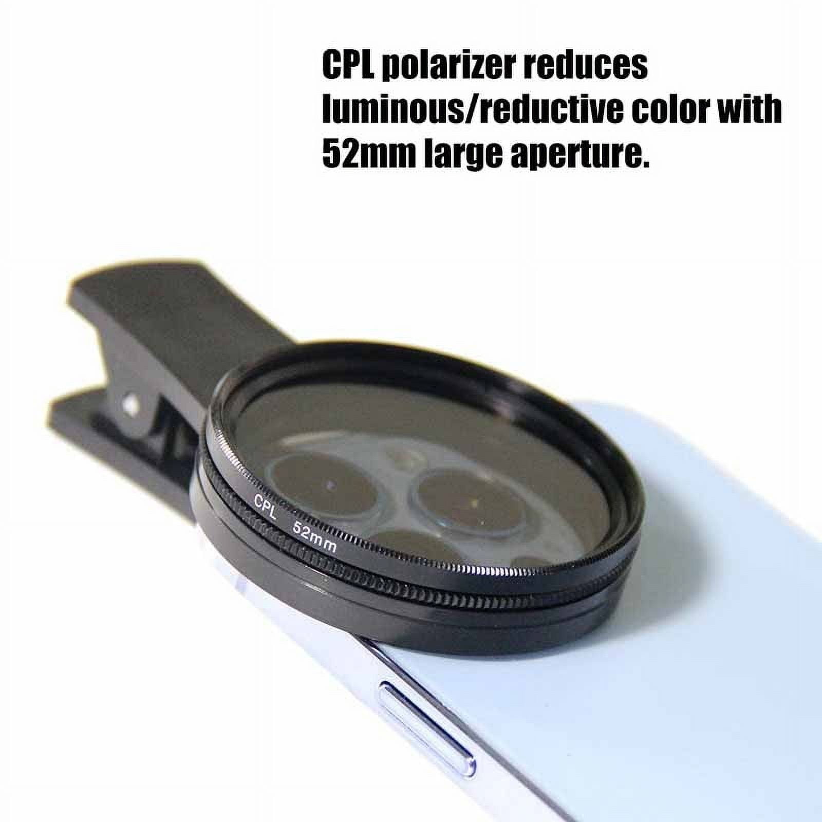 52mm Clip On Polarizing Filter Compatible with Various For Smartphones ...