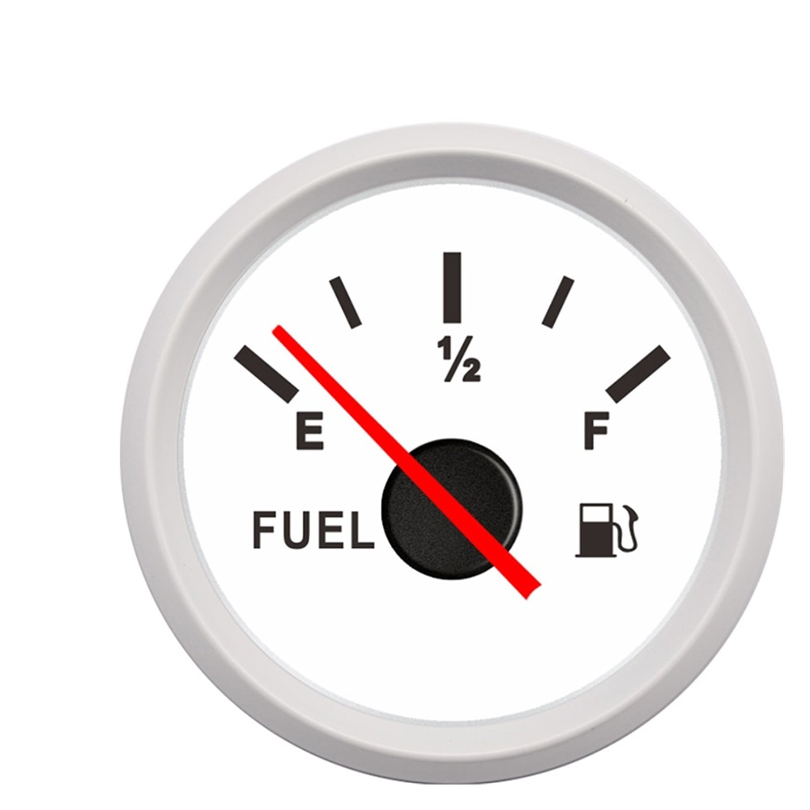 52mm Digital Boat Marine Fuel Level Gauge 2" 12V 24V Car E-1/2-F Fuel ...