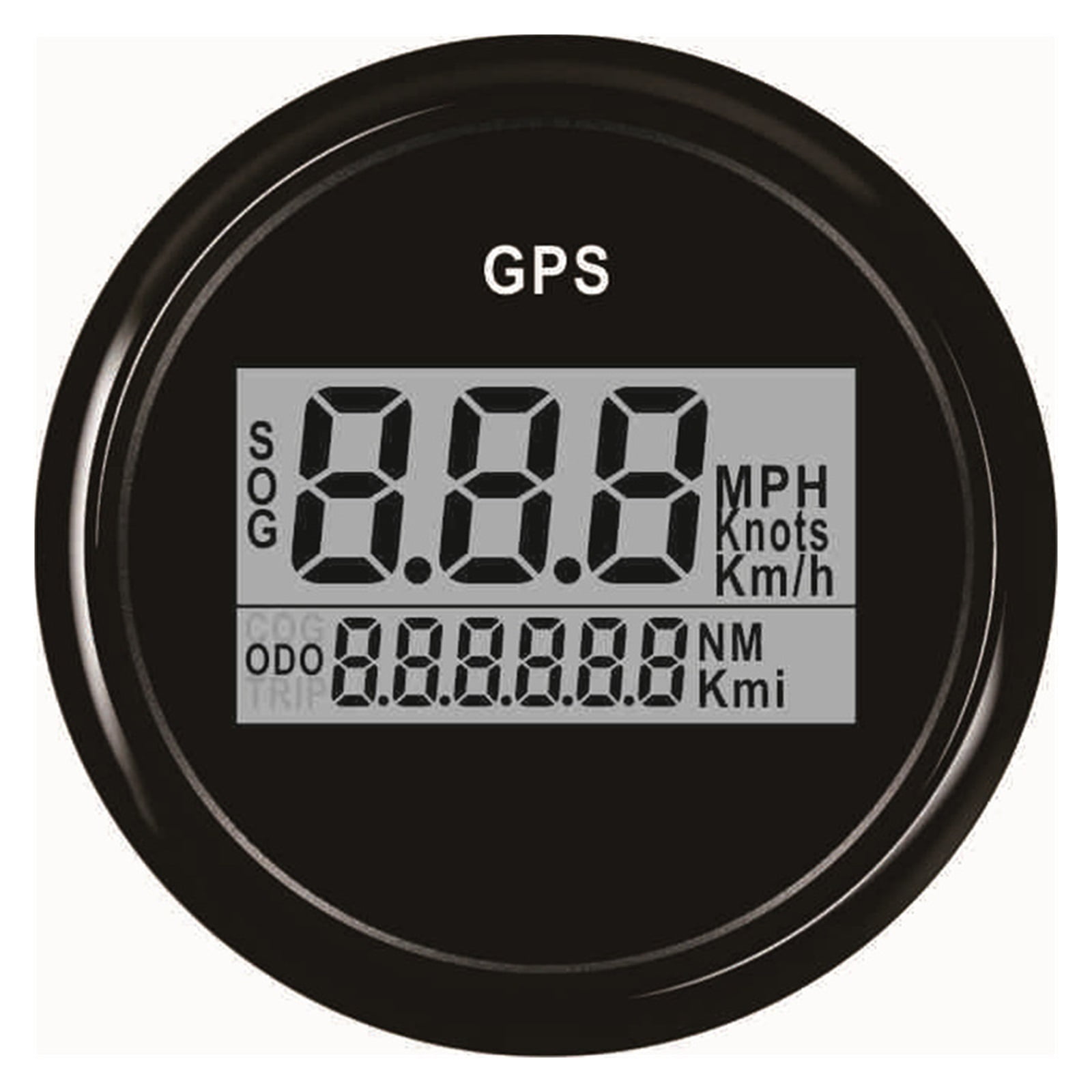 52mm Digital Car Speedometer GPS Odometer LCD Display Mile Per Hour ...