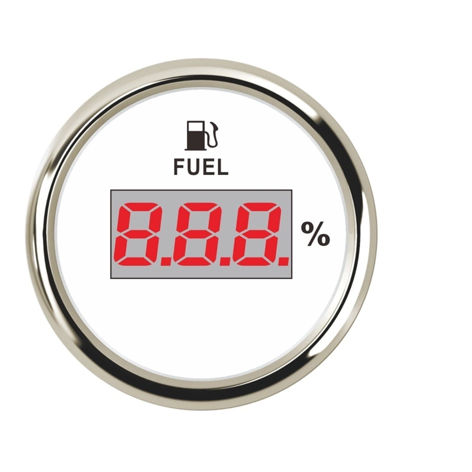 52mm Digital Fuel Level Gauge 240~33 Ohm Oil Liquid Tank Fuel Level Indicator 0~190 Ohm Fuel ...