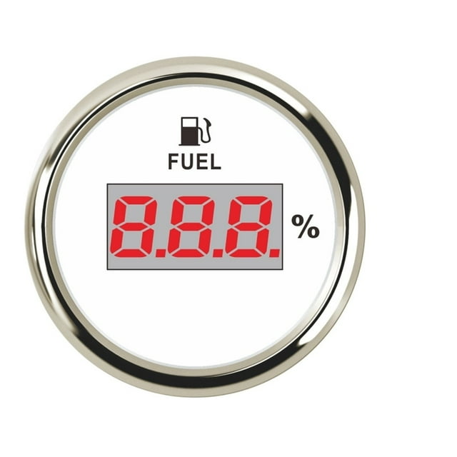 52mm Digital Fuel Level Gauge 240~33 Ohm Oil Liquid Tank Fuel Level Indicator 0~190 Ohm Fuel ...