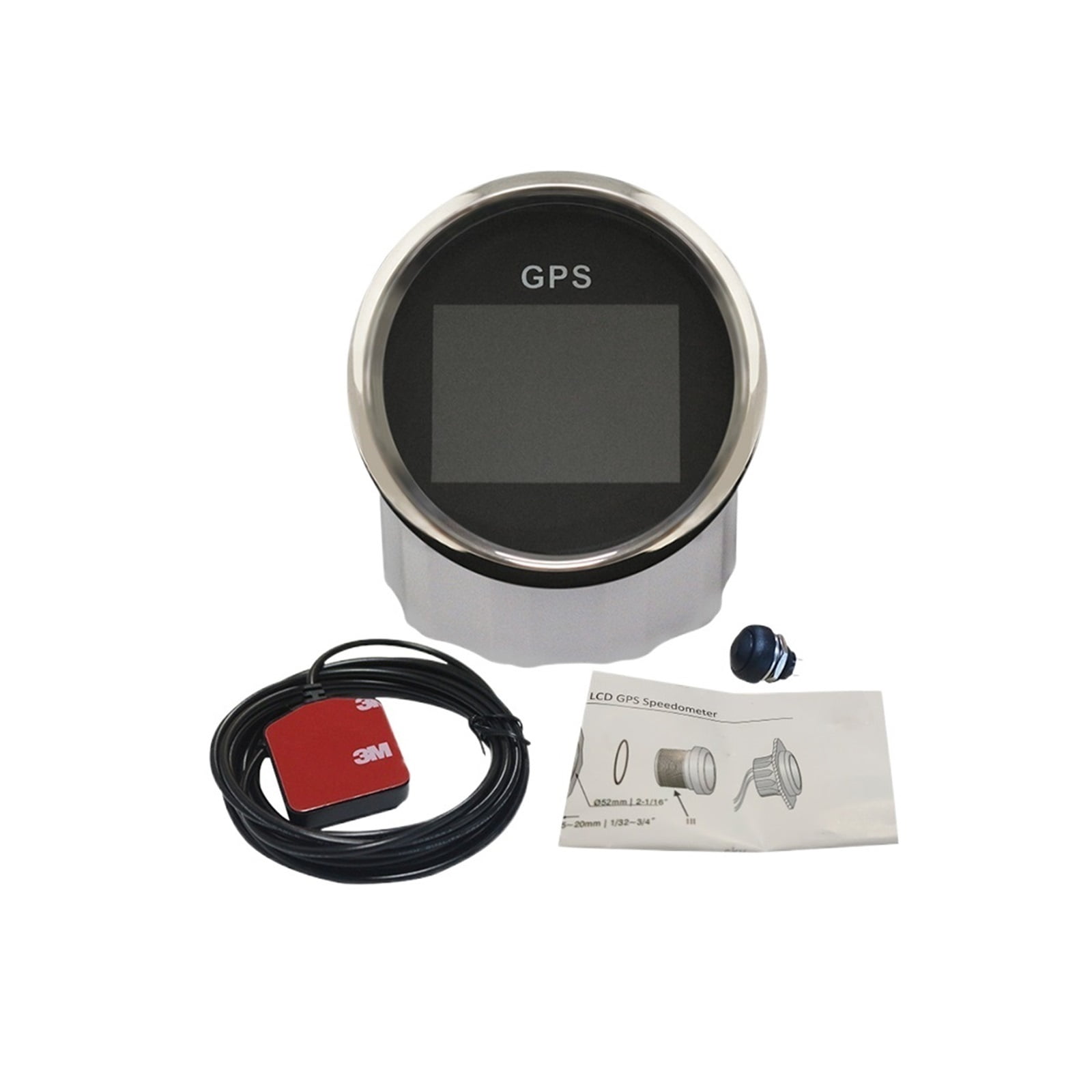 52mm Digital GPS Speedometer 0-999 Over Speed Buzzer Trip Meter ...