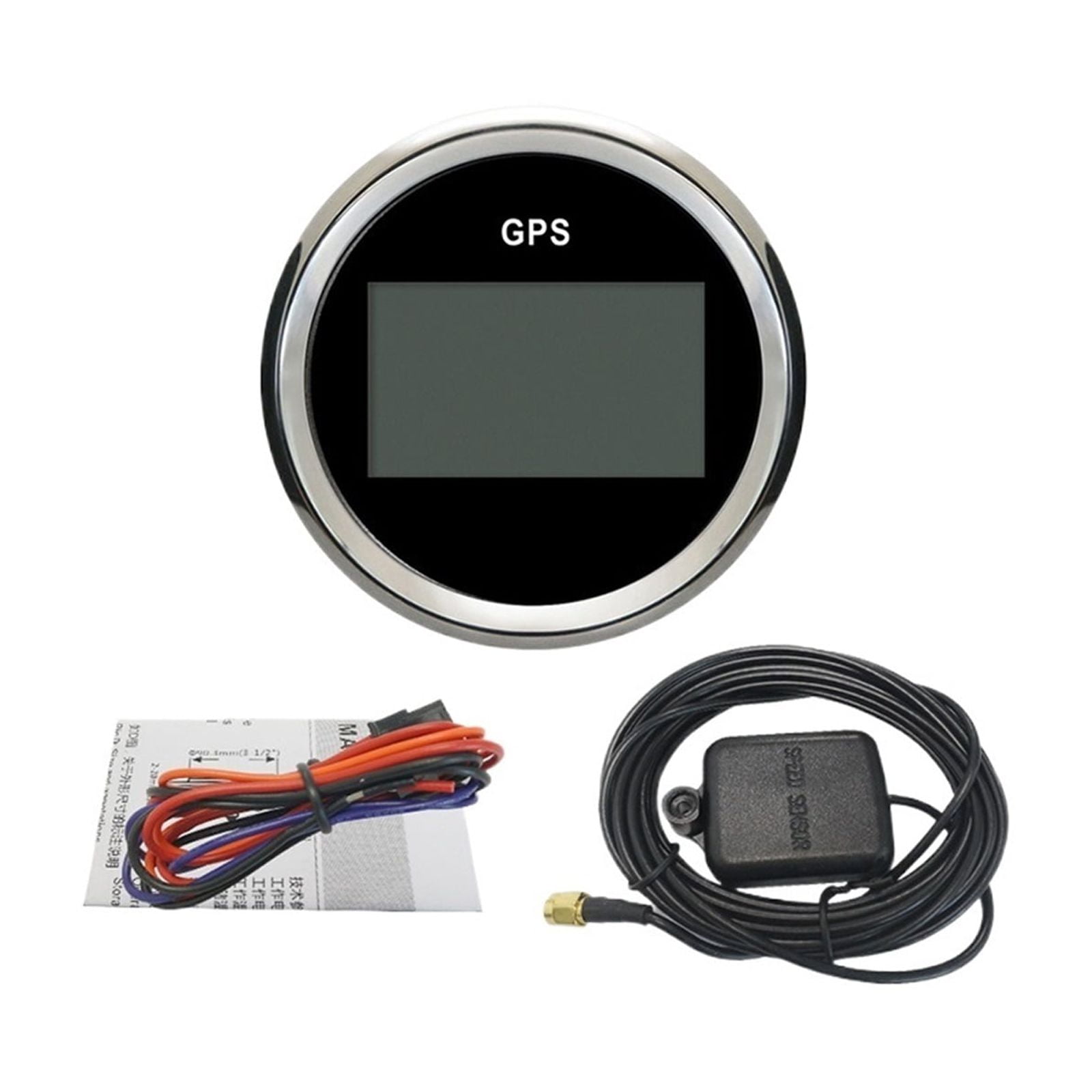 52mm Digital GPS Speedometer MPH KM/H Adjustable With GPS Antenna And ...