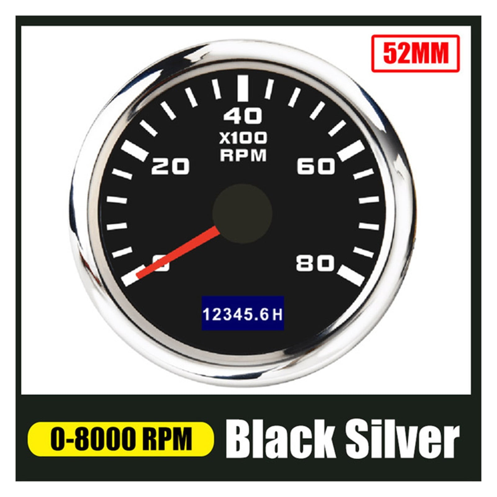 52mm Electrical Tachometer Gauge 3000,4000,6000,8000RPM For Motor ...