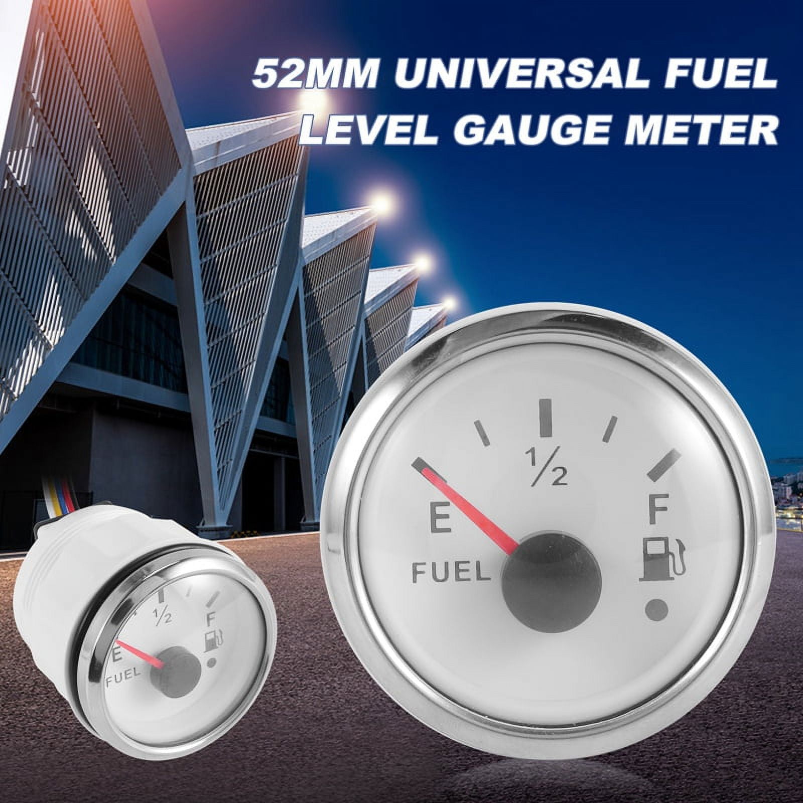 52mm Fuel Level Gauge 0-190ohm Switchable 240-33ohm Fuel Oil Level ...