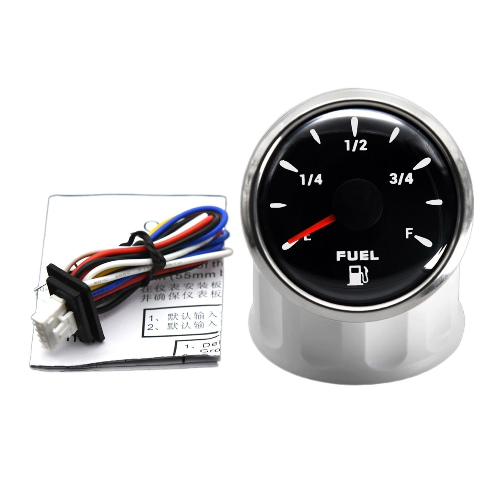 52mm Fuel Level Gauge With 100-550mm Fuel Level Sensor 7 Color Marine ...