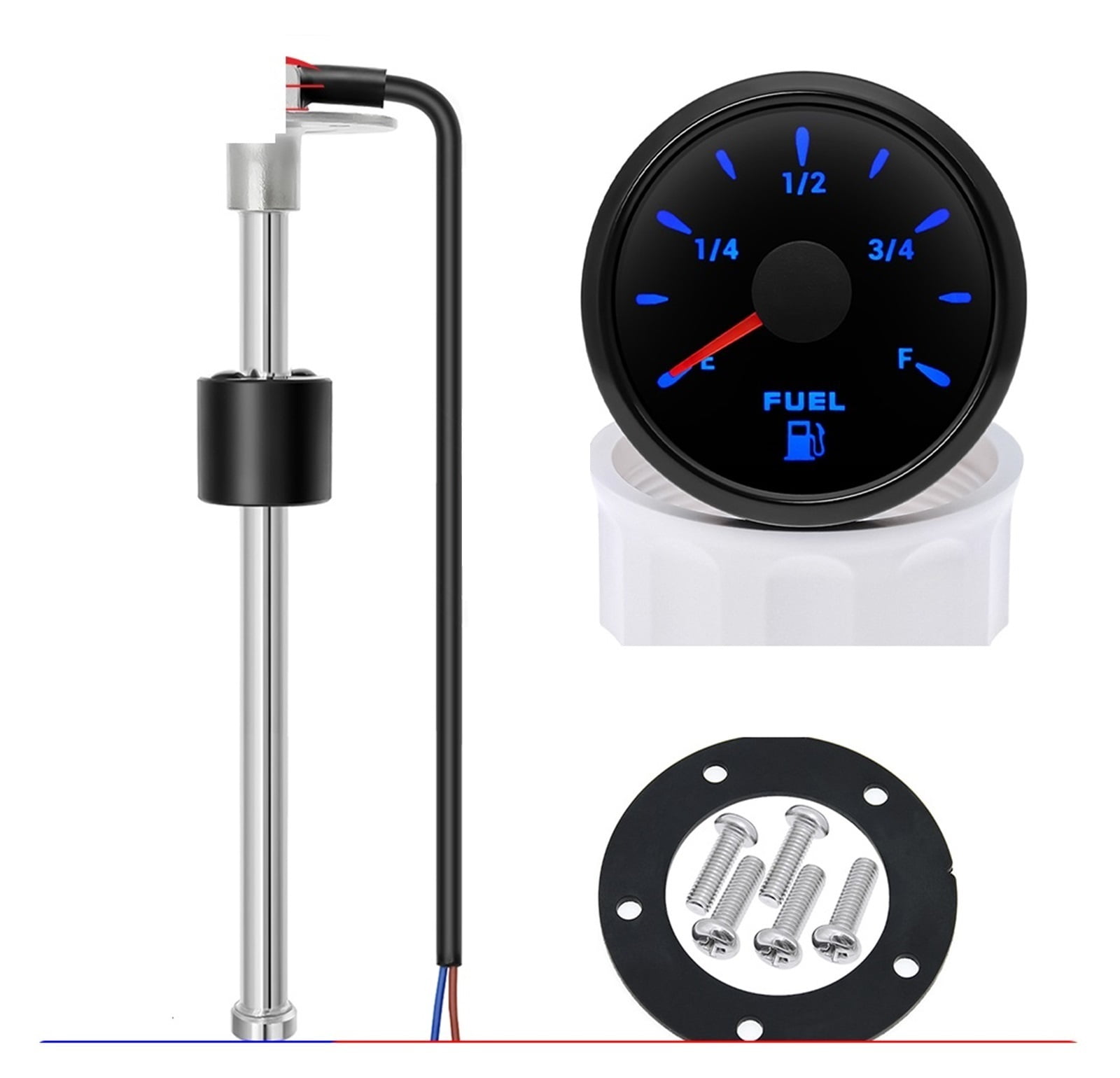 52mm Fuel Meter Auto Marine Boat Car Fuel Tank Level Gauge 0-190 Fuel ...