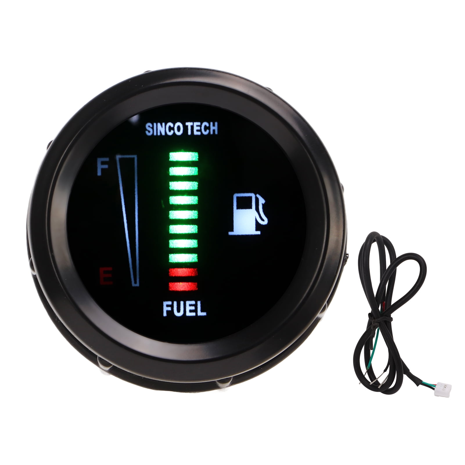 52mm LED Oil Fuel Level Gauge Meter, 8-18V Car Vehicle Motorcycle ...